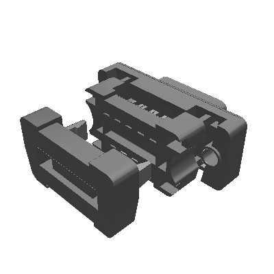 DB9 IDC Connectors 3d model