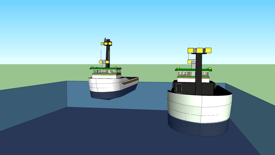 alaska crab boats 3d model