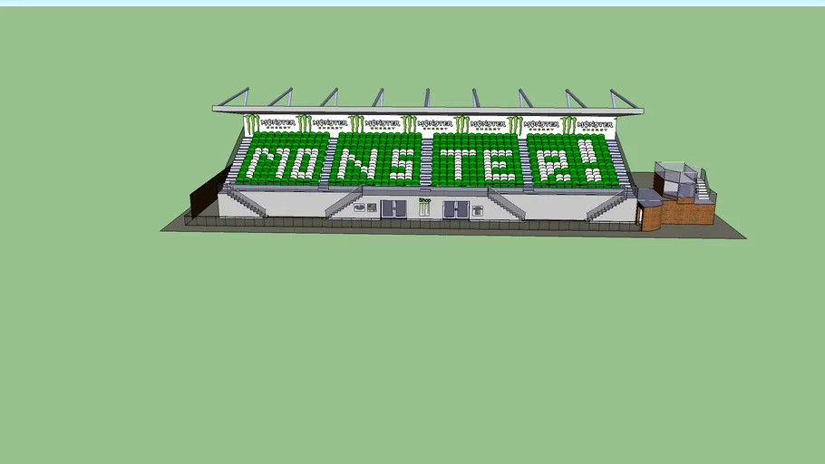 Monster Energy stand 3d model