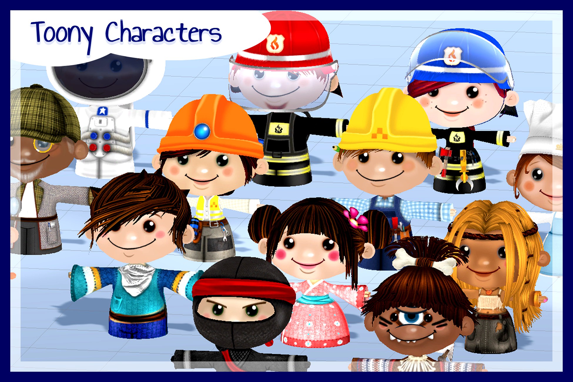 Toony Characters 3d model