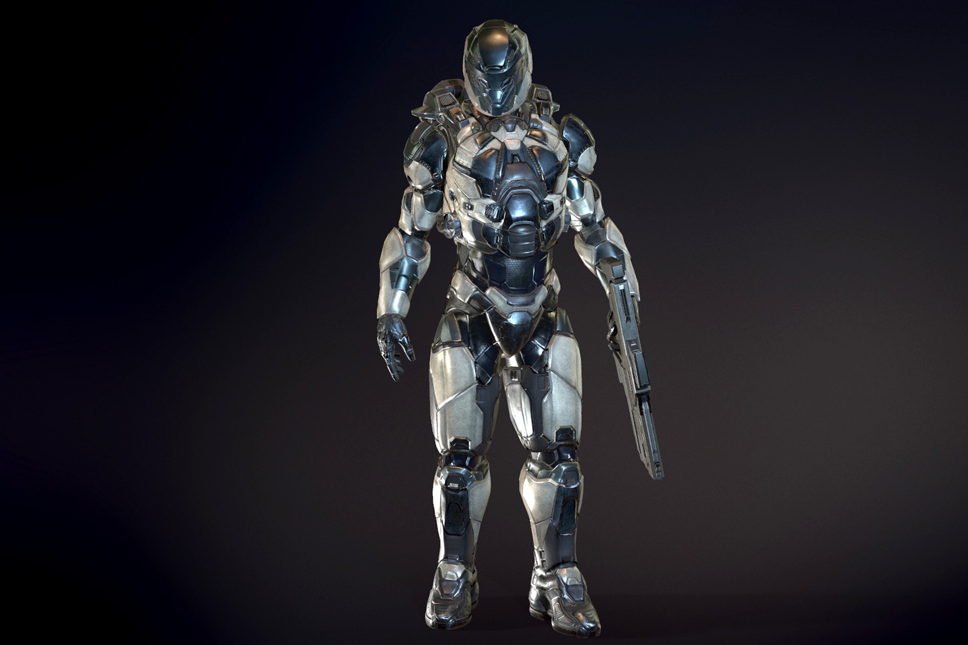 Sci Fi Air Soldier 3d model