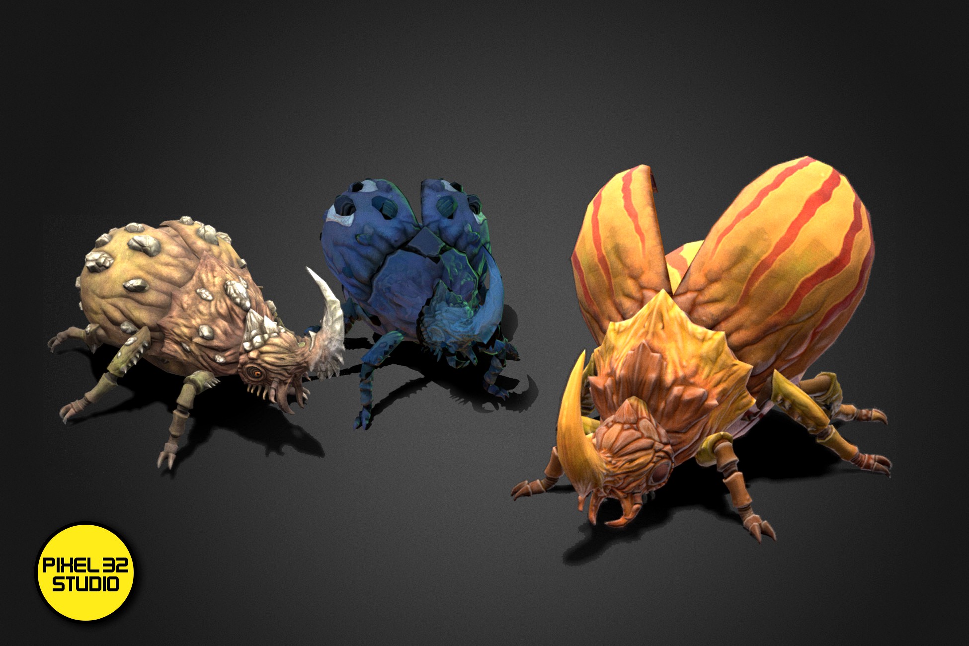Fantasy Creature - Battle Beetle 3d model