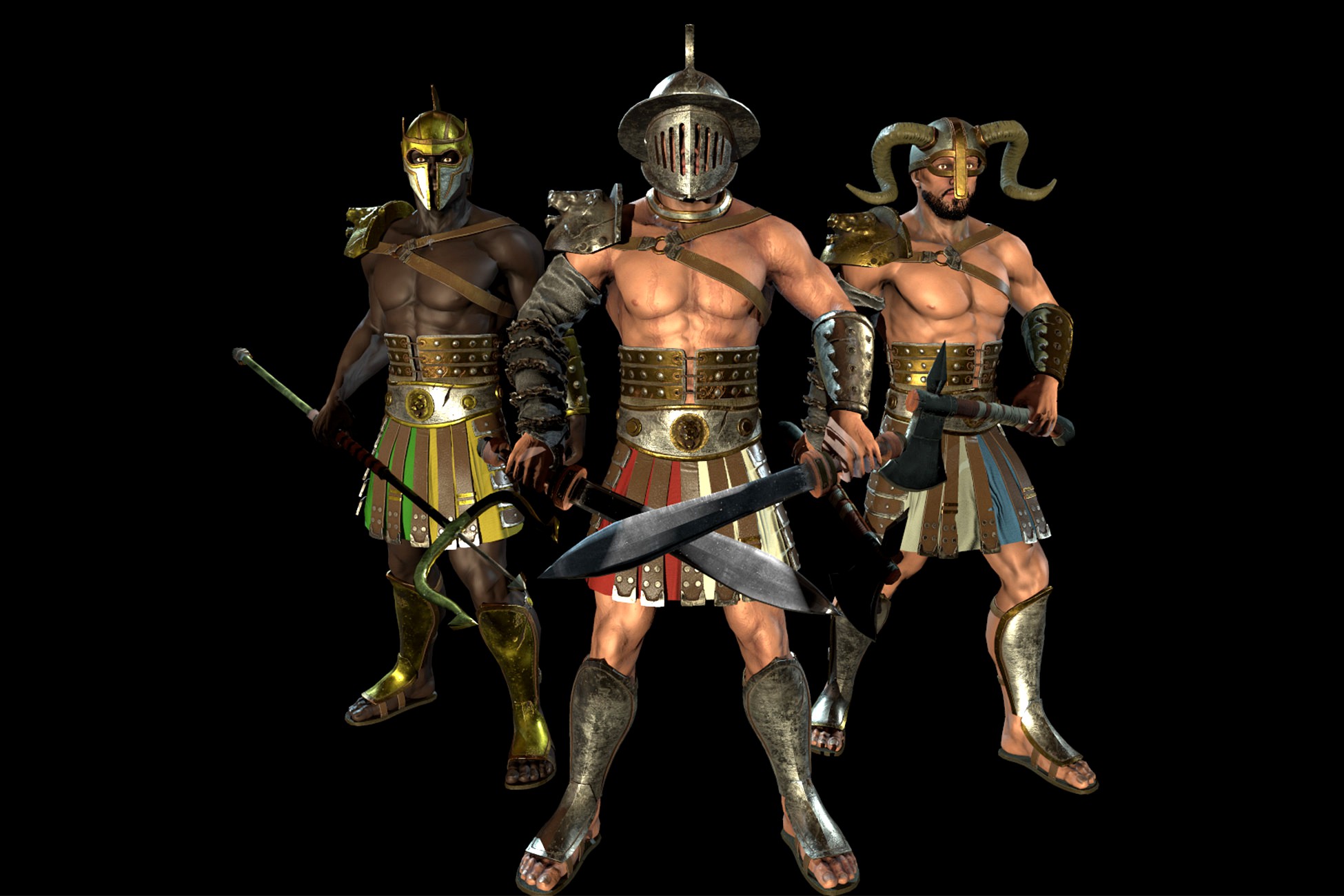 Gladiators pack 3d model