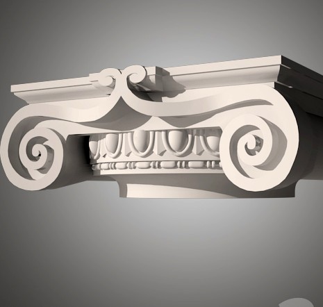 капитель ионическая 3d model