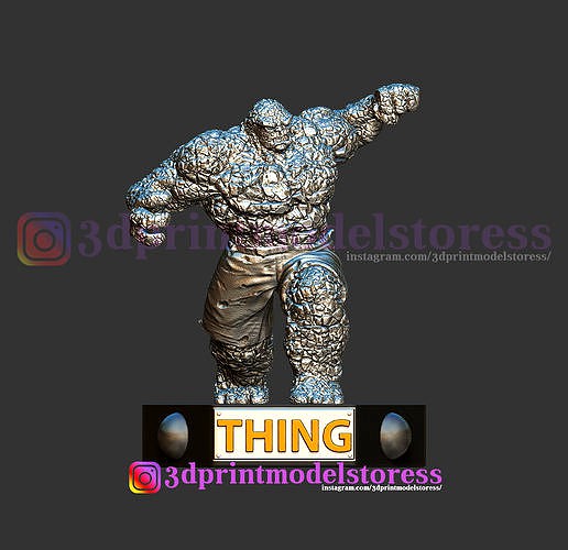 The Thing Marvel - Fantastic Four Statue Marvel Comic STL File | 3D model