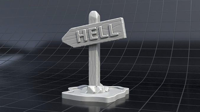 Medieval road sign | 3D model