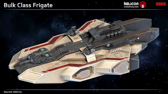 Bulk Class Frigate 3d Model