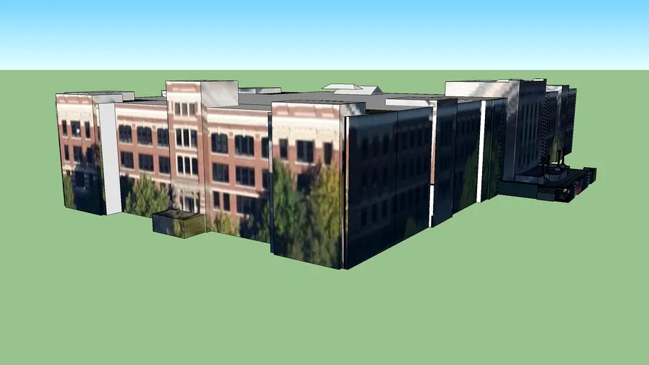 UWM Mitchell Hall 3d model