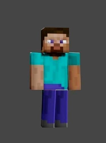 minecraft steve 3d model