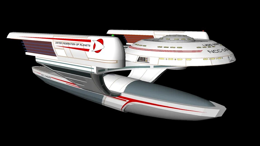 Oberth Class Starship - USS Squyres - Star Trek 3d model