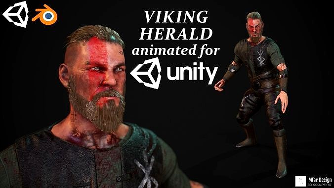 VIKING HERALD UNITY PACKAGE 3d model
