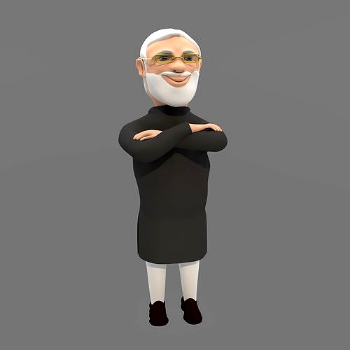 Narendra Modi 3D Character model