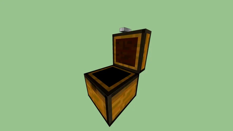 Minecraft opened chest 3d model