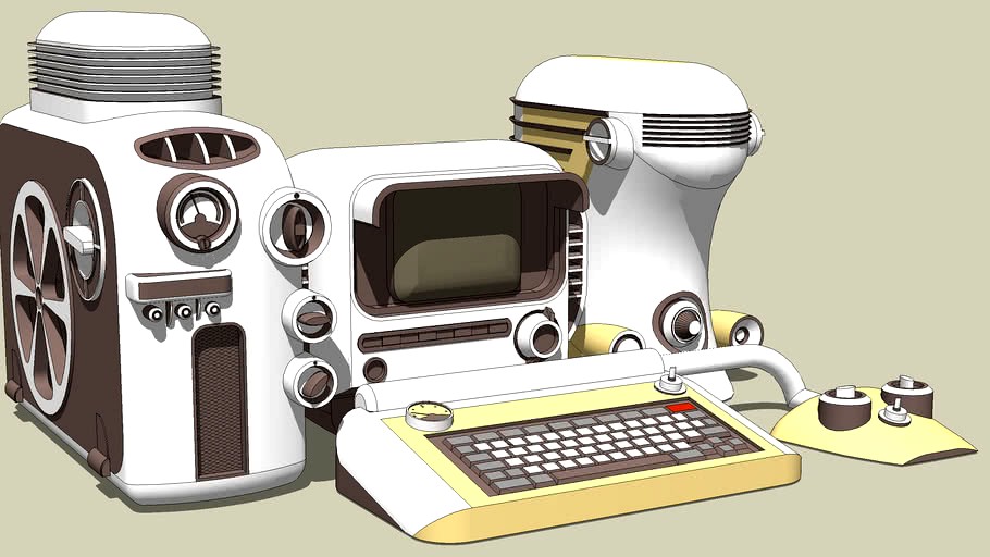 retro PC 3d model