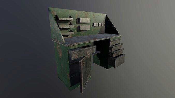 Workbench High Poly 3D Model