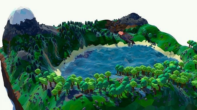 low poly terrain | 3D model