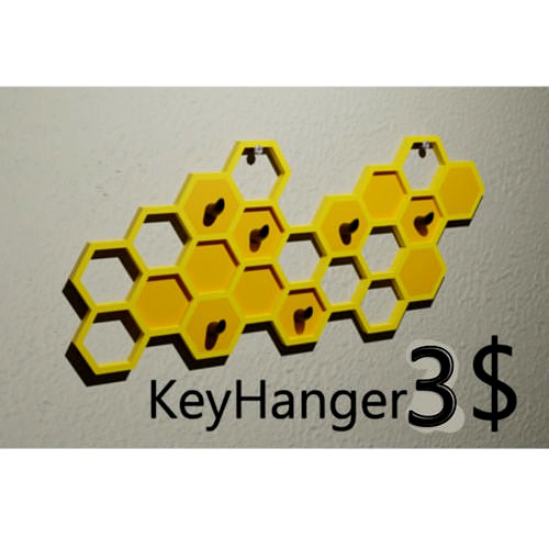 Honeycomb Key Hanger | 3D model