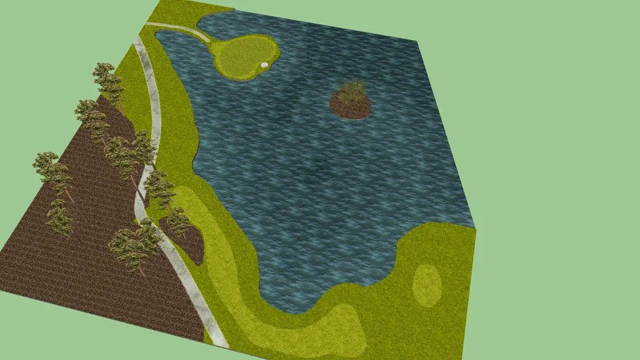 Famous Golf holes: Hole 17, TPC at Sawgrass 3d model