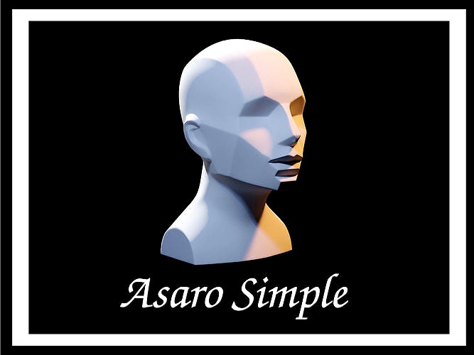 Simple Asaro Head - Planes of the head 3d model