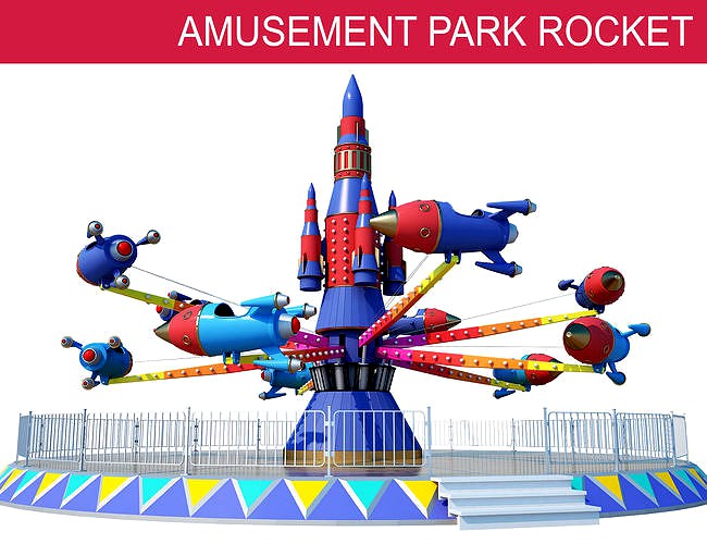 Rocket Carousel 3d model