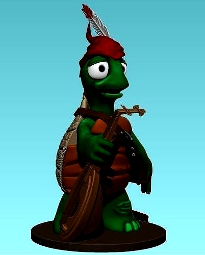 Turtle Cecil the bard | 3D model