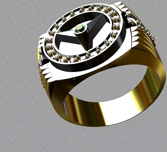Mercedes signet ring | 3D model