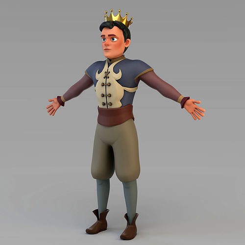 Cartoon Prince 01 3d model