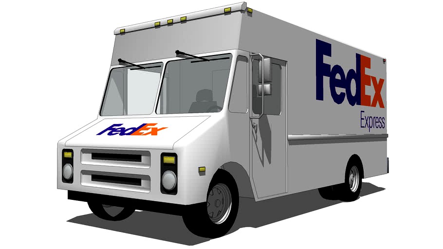 FedEx Express Step Van 3d model