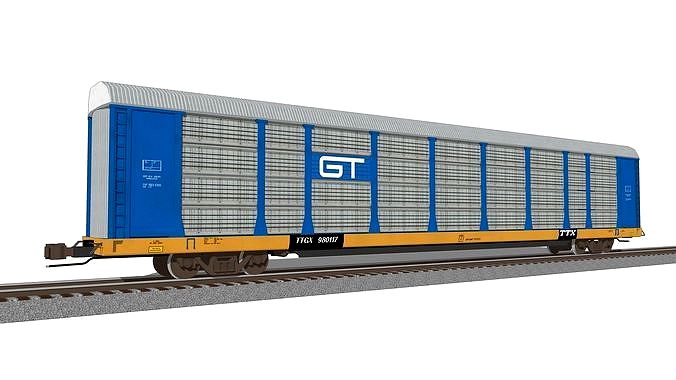 Train Car - Car Carrier - GT Autorack 3d model