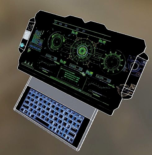 Sci-fi Screen 3d model