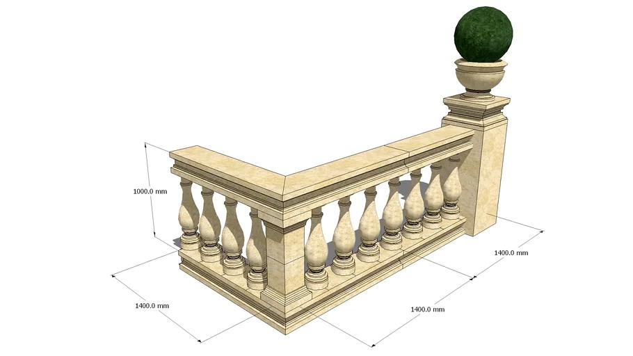 Classic Handrail Design 3d model