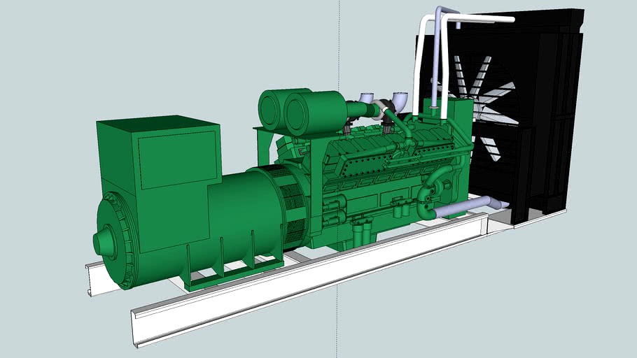 KTA50 Genset 3d model