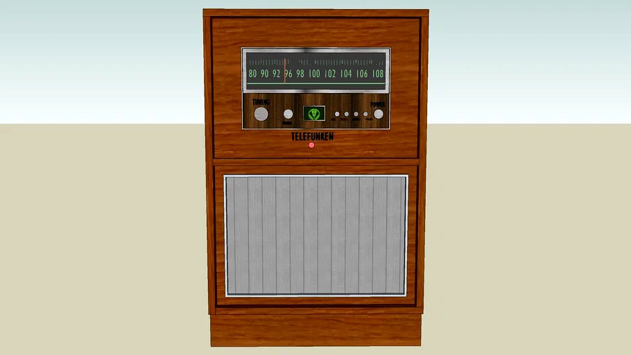 TELEFUNKEN console radio 3d model