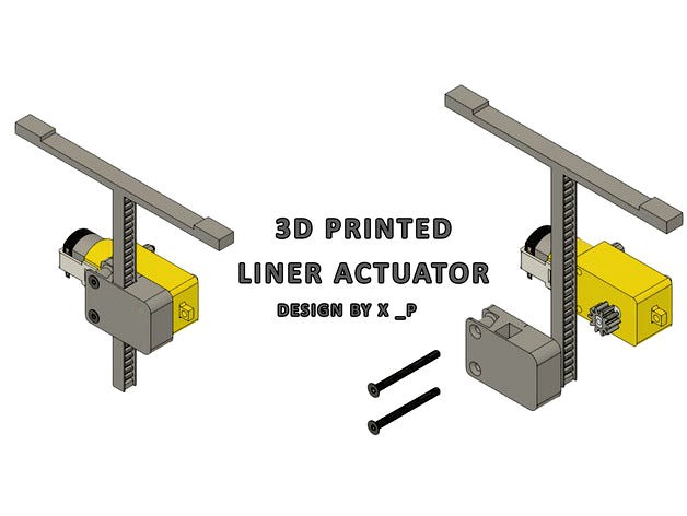 3D Printed Linear Actuator by X_P model