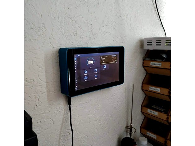 7″ Raspberry Pi Touch Display Wall mount by sepiroh 3d model