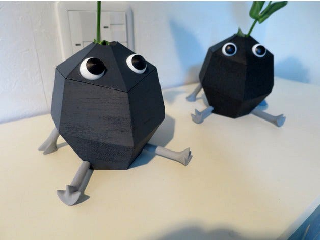 Rock Pikmin Vase by memukuge 3d model