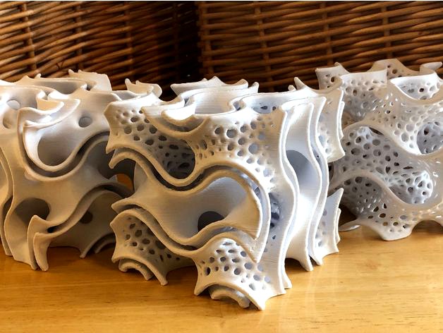 Three Gyroid Sculptures by DaveMakesStuff 3d model