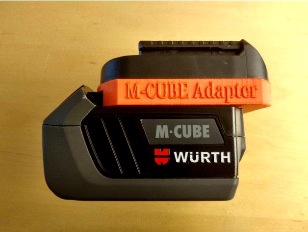 Würth M-CUBE (Battery) to Bosch 18V (Tool) Adapter by BlueM455 3d model