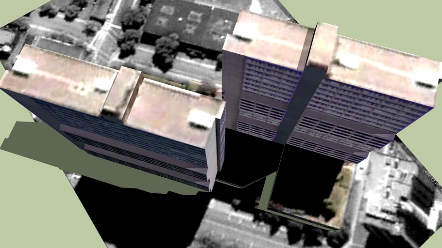 Queen Elizabeth Towers 3d model