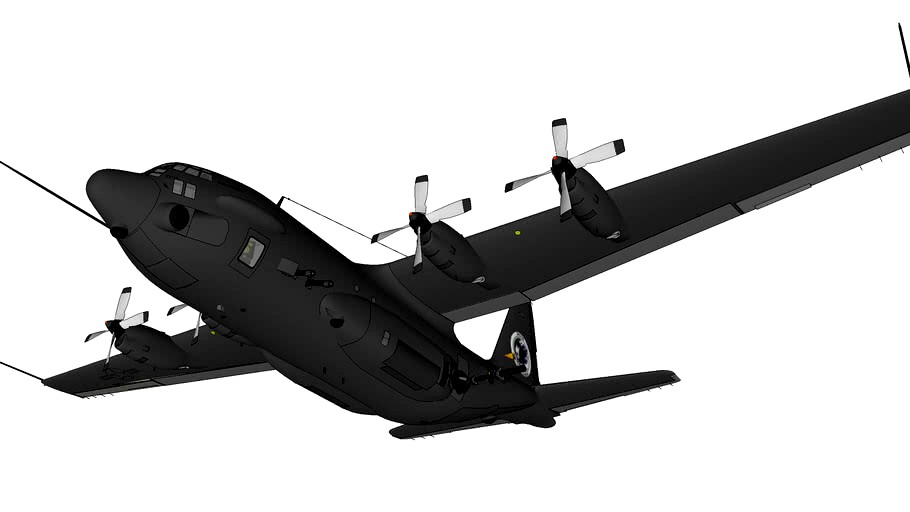 Aircraft - Lockheed Boeing AC-130H 'Spectre' 3d model