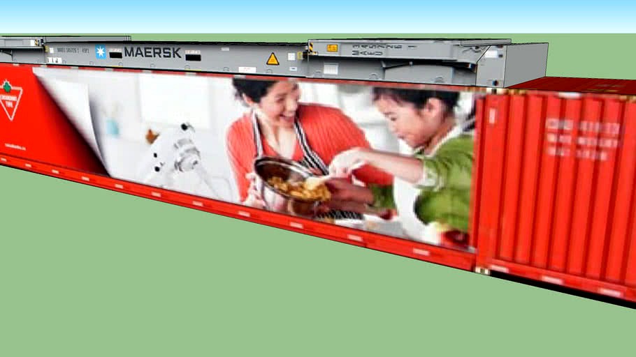 Container Double Stack 3d Model 8251