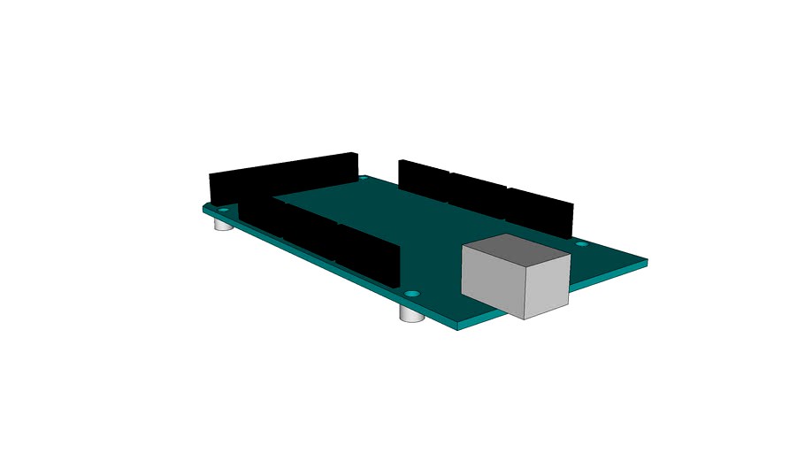 arduino mega with spacers 3d model