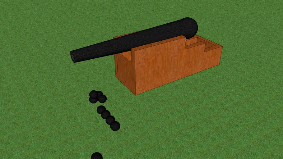 simple cannon 3d model