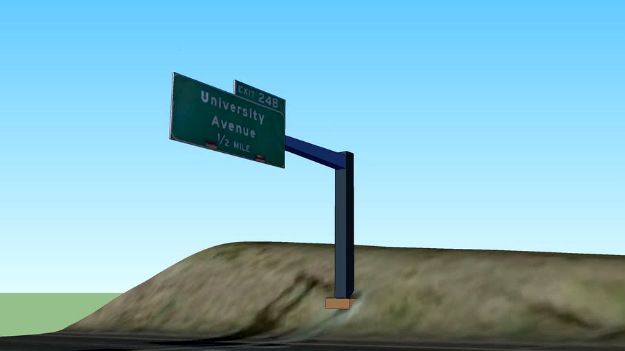 expressway sign 3d model