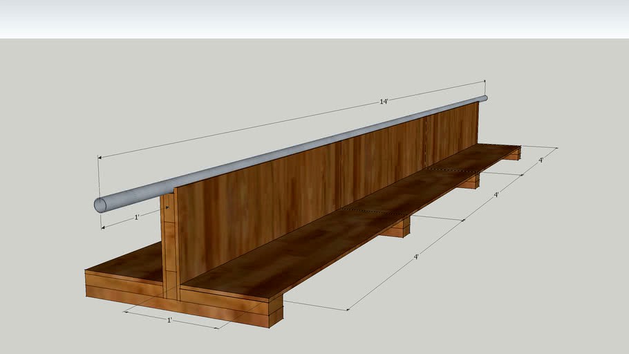 Backyard Grind Rail Plans 3d model