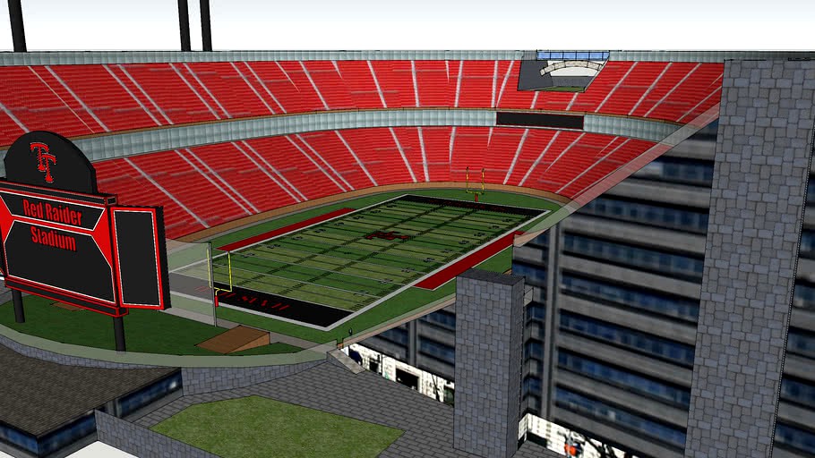 Texas Tech Football Stadium 3d model