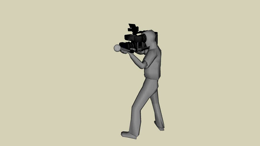 Cameraman/ reporter 3d model