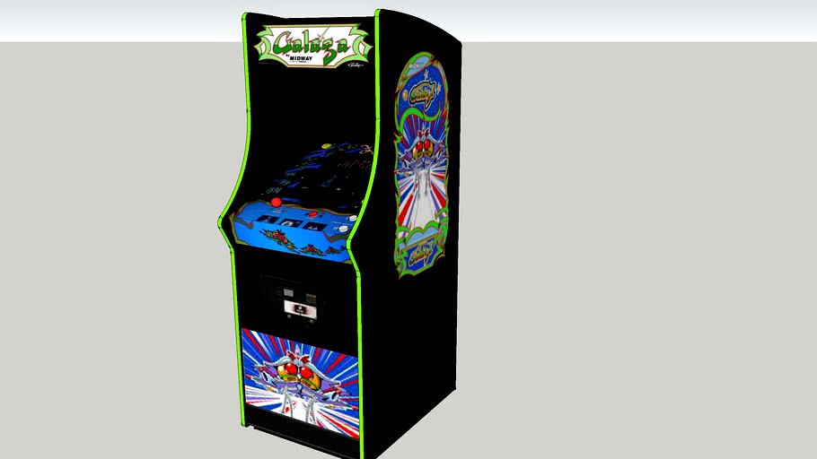 Galaga arcade game A 3d model
