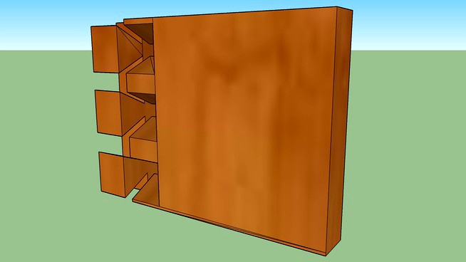 Zwaluwstaart verbinding 3d model