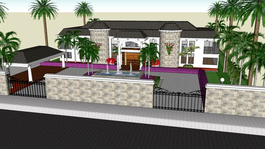 Huge luxury mansion 3d model